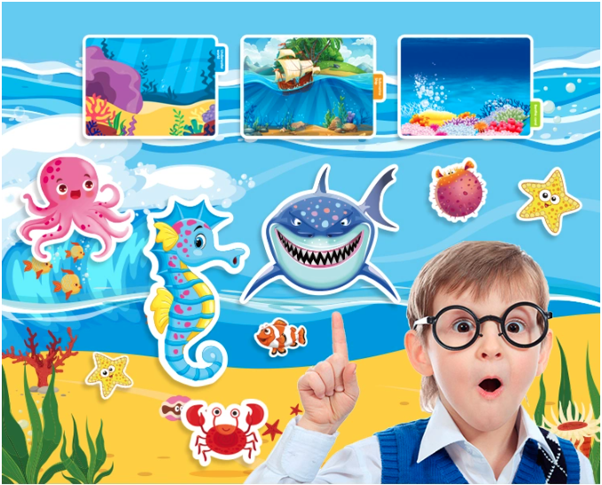 Removable Vinyl Reusable Sticker Book – Science Kits SG